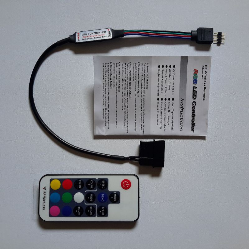 Rgb Controller 4 Pin 12V RF Remote Molex IDE PSU | Shopee Philippines