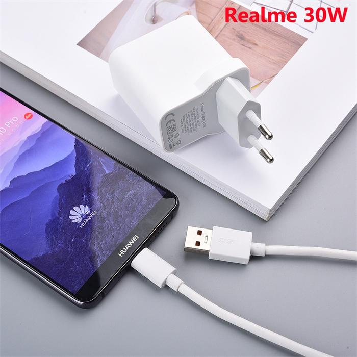 Realme 30W Super Fast Charger EU Power Adapter 6A Usb For 5 6 7 X2 X3 ...