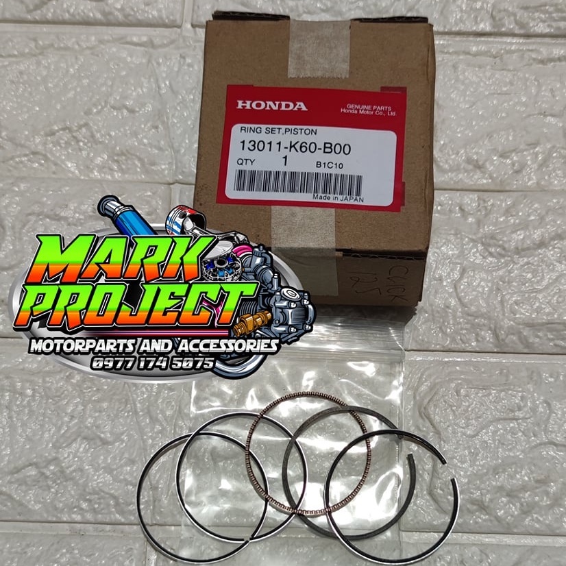 PISTON RING SET FOR HONDA CLICK 125 - SOLD PER SET (13011-K60-B00 ...