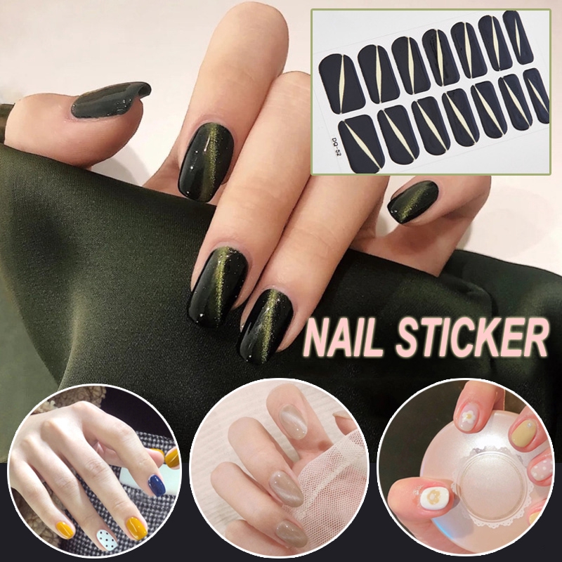 (Not UV Sticker) DQ39-55 Finger DIY Normal Nail Sticker Fashion Regular ...