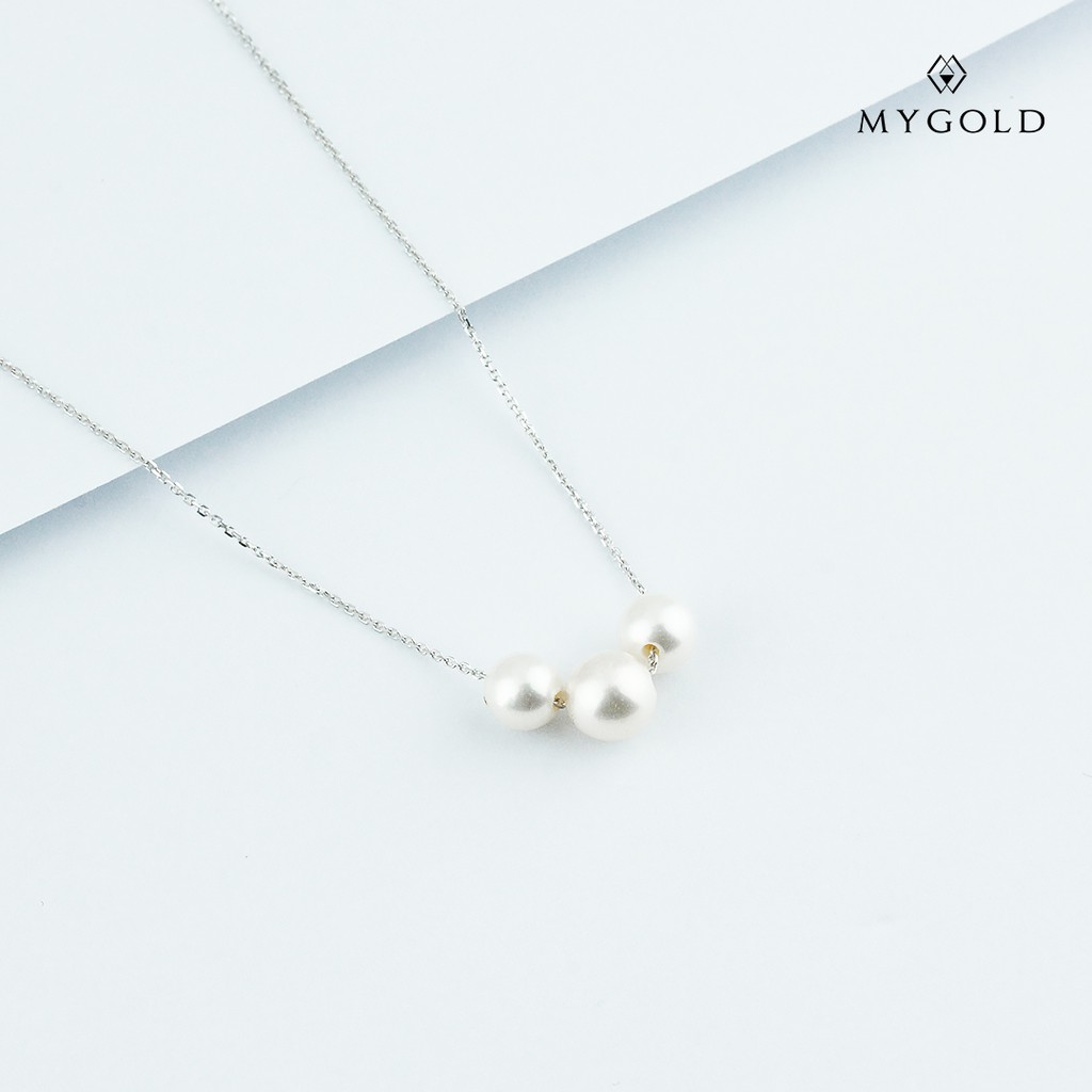 MyGold Pawnable and Authentic 14K White Gold Freshwater Pearl Necklace ...