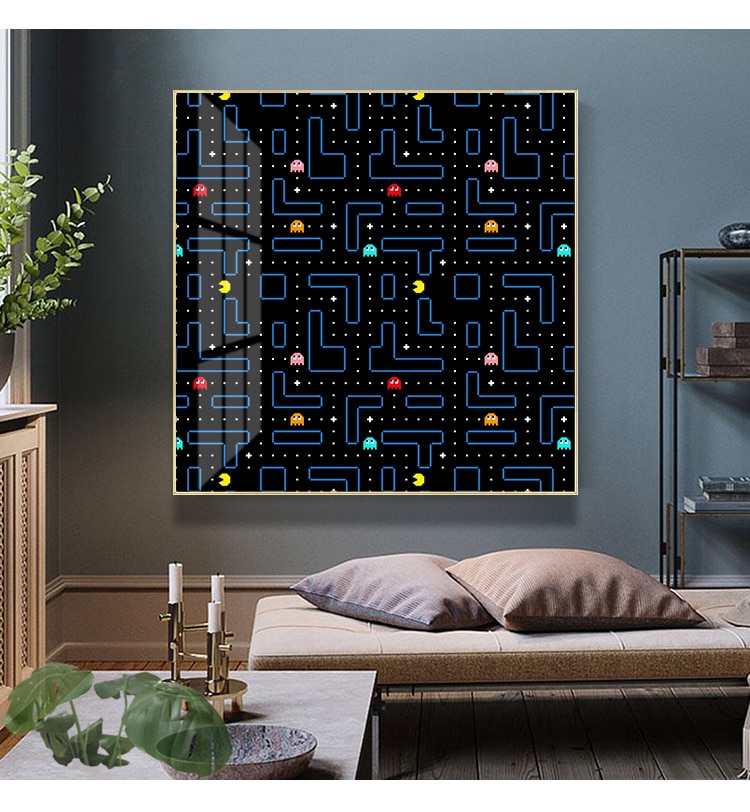 Classic Arcade Game Pac-Man Wall Art Canvas Painting Nordic Posters and ...