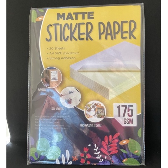 A4 Matte Sticker Paper 175gsm | Shopee Philippines