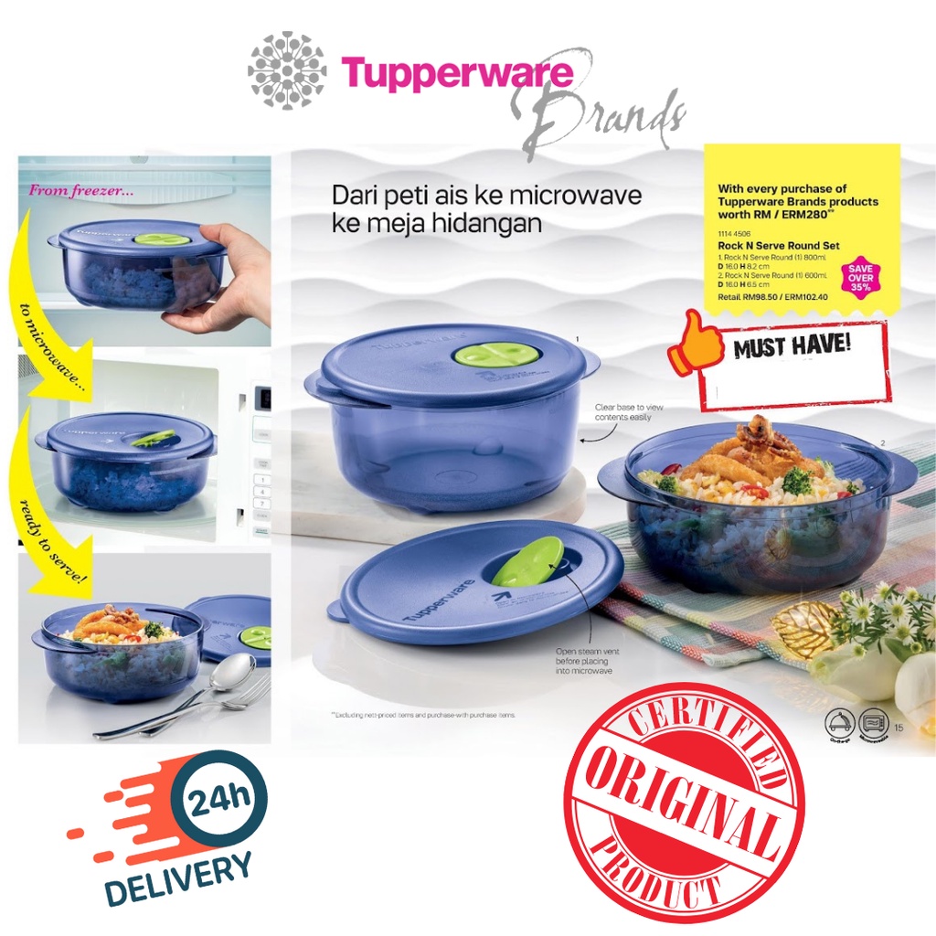 Bekas Makanan Food Storage Microwaveable Tupperware Rock and Serve ...