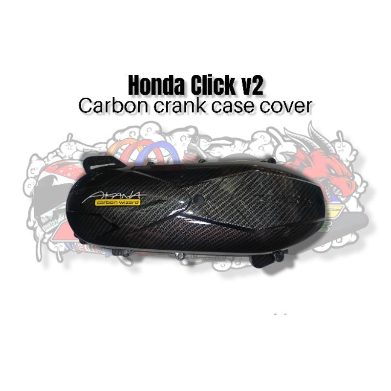 Honda Click v3 & v2 carbon crank case cover made in thailand (Free ...