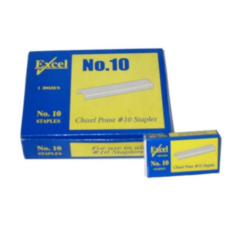 Excel Staple Wire #10 / No. 10 / 10mm Small Size Per box ( 12 packs ...