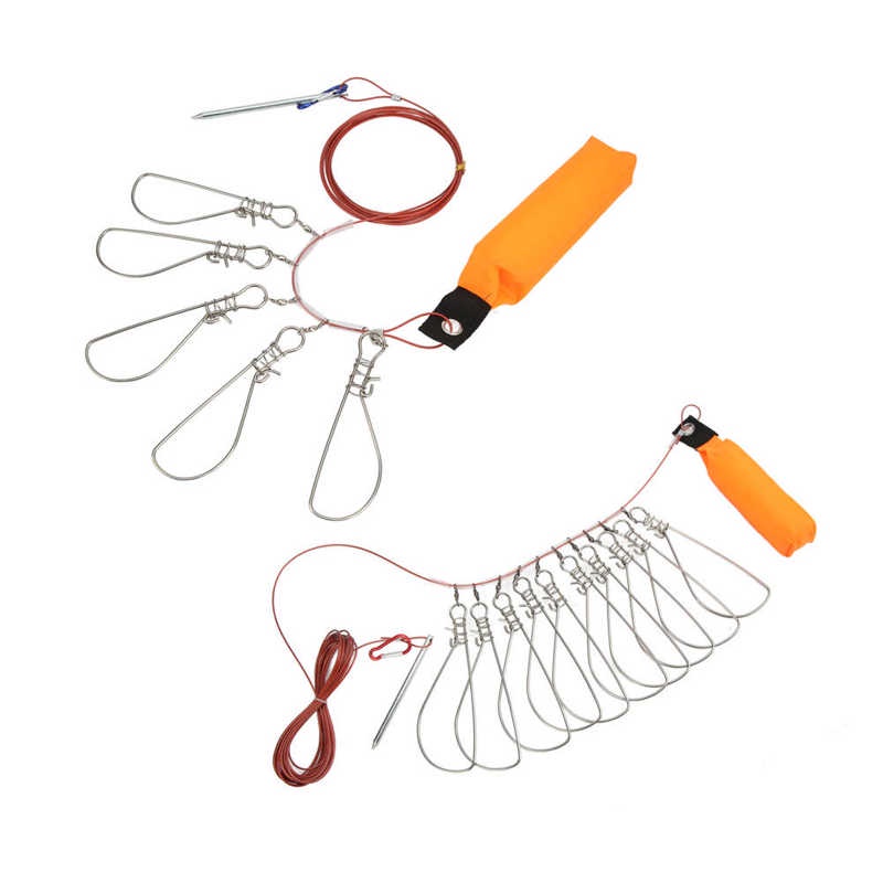 Live Fish Lock 5m Steel Wire Fish Stringer Kit Detachable for Shore ...