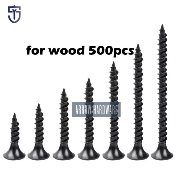 Ultimate 500Pcs Black screw/Gypsum Screw for wood and metal wood screw ...