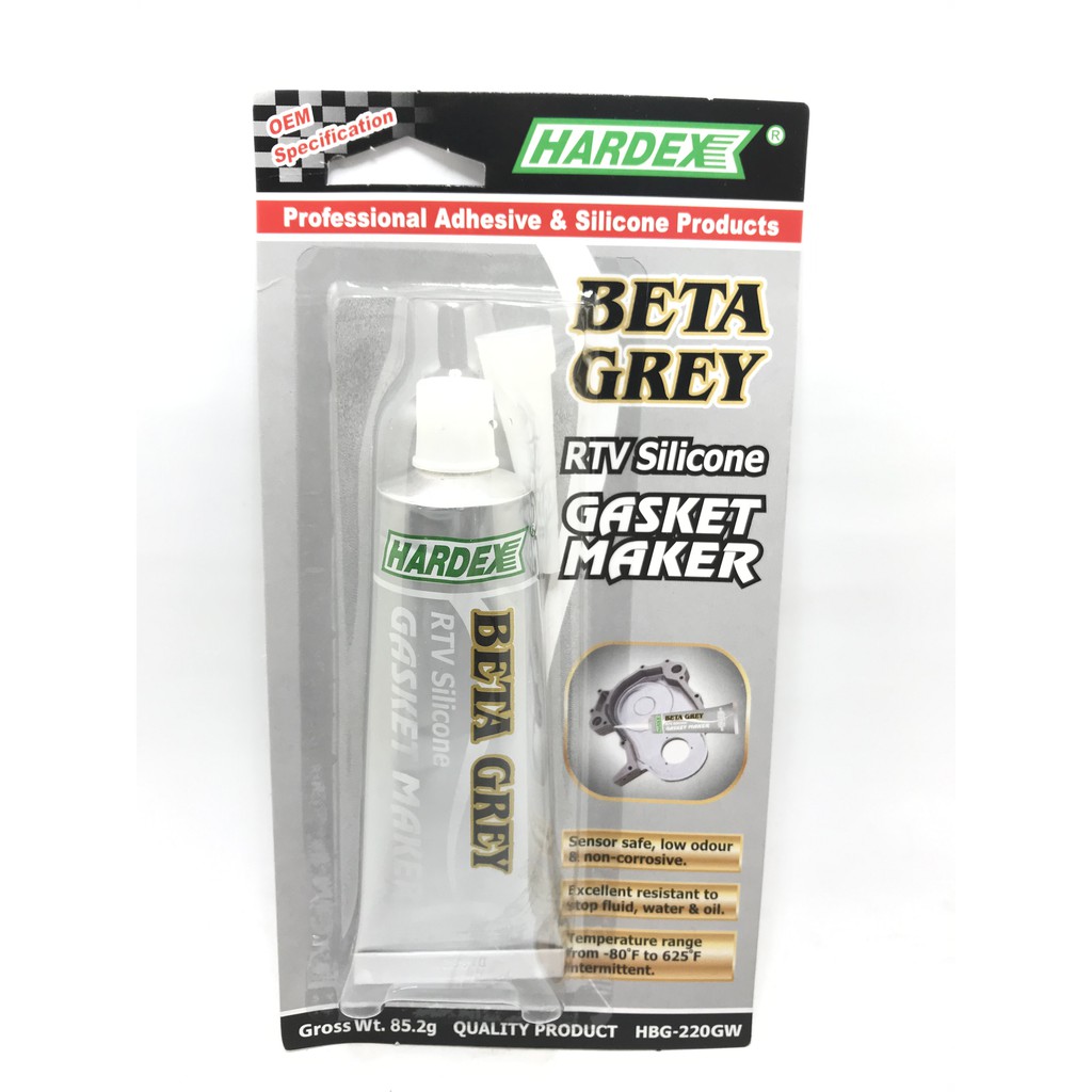 Hardex Beta Grey (Gray) RTV Silicone Gasket Maker 40g/ 85.2g | Shopee ...