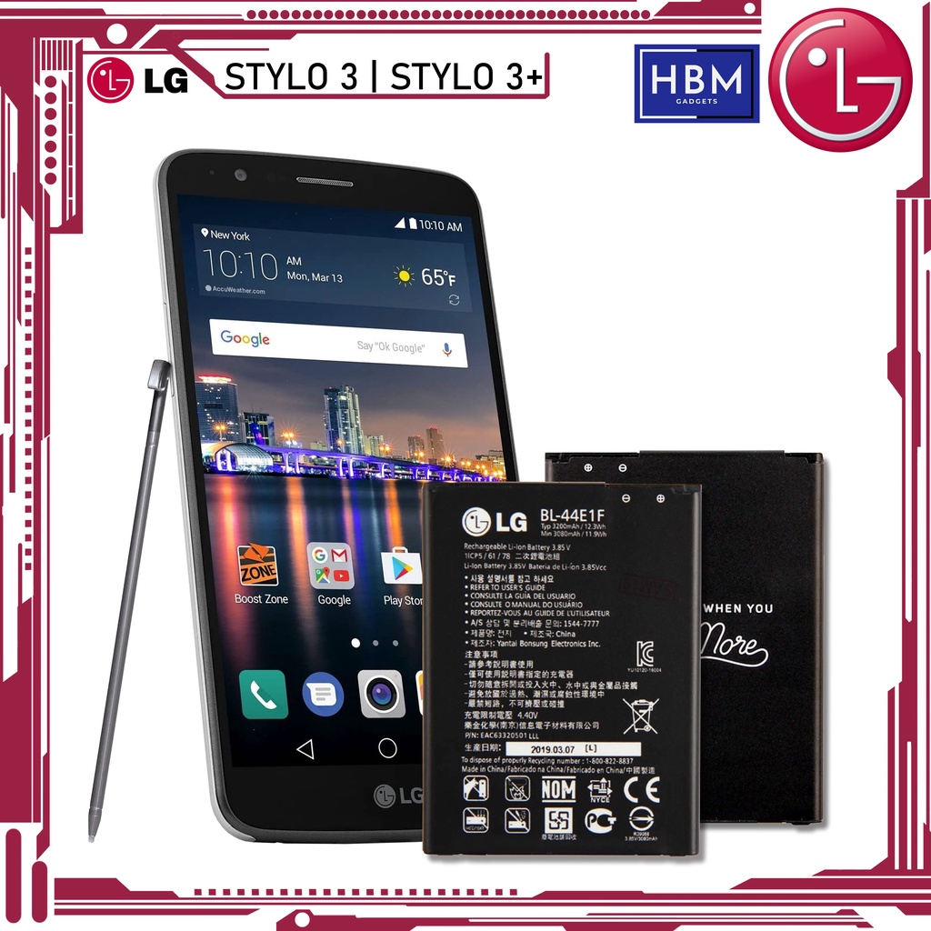 Original LG Stylo 3, Stylo 3 Plus Plus Battery, Model: BL-44E1F ...
