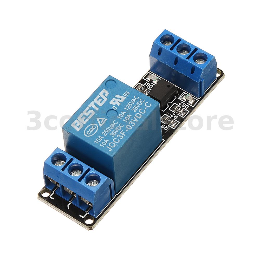 1 Channel 3.3V Low Level Trigger Relay Module Optocoupler Isolation ...