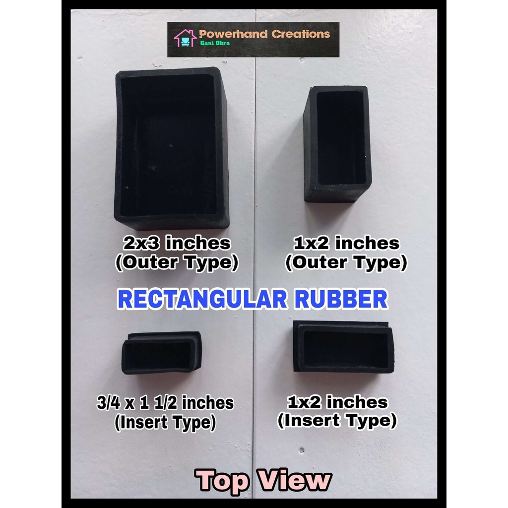 1pc RECTANGULAR Rubber Footings | Shopee Philippines