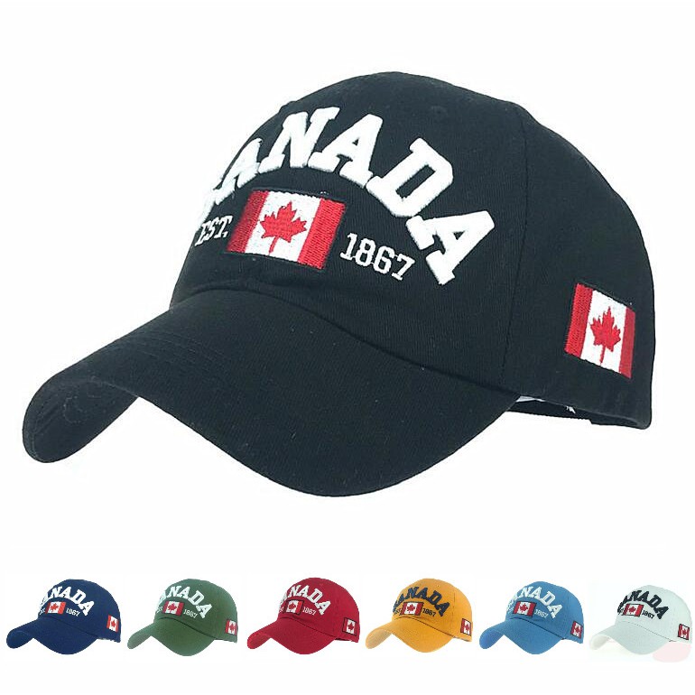 Unisex Canada Flag Cotton Baseball Cap Maple Leaf Embroidered Men Women ...