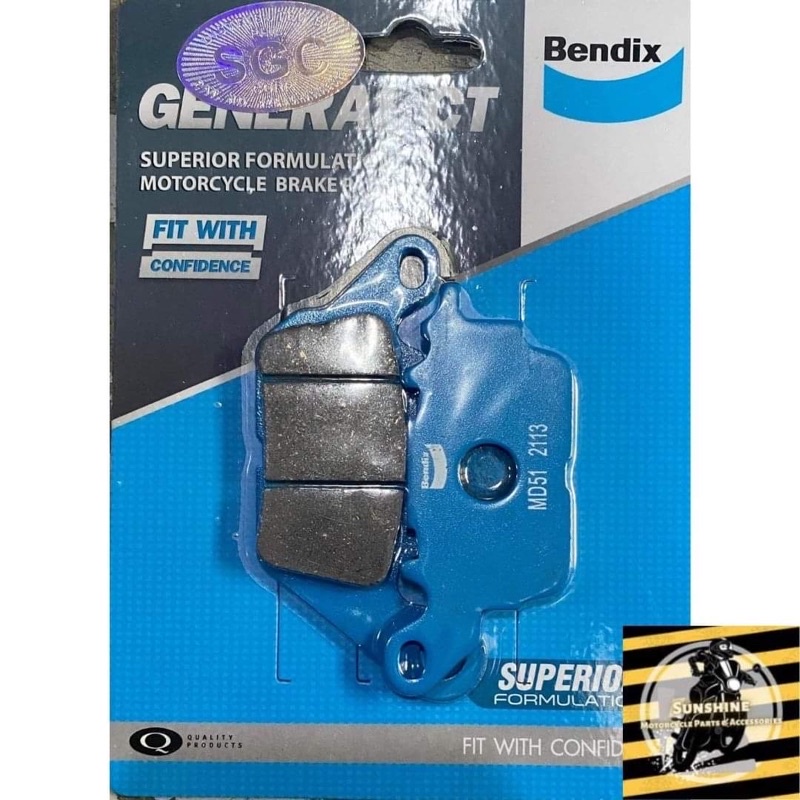 Bendix Brake Pad MD51 for Mio I 125, Mio Soul I 125, Sniper 150 front ...