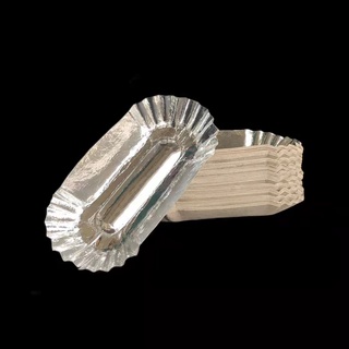 Paper Plates Silver Kikiam / Takoyaki / Hotdog / Fishball / Siomai ...