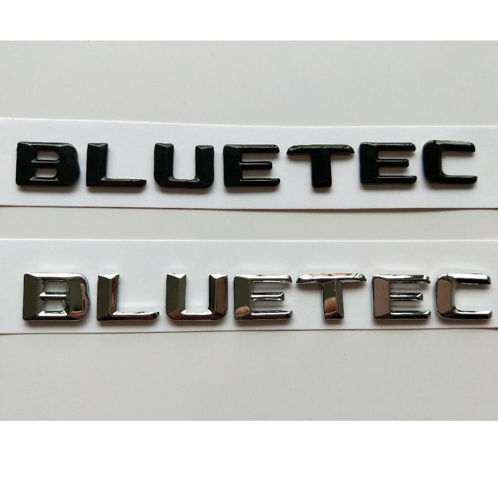 Chrome Gloss Black Letters BLUETEC Emblems Trunk Rear Emblem Sticker ...