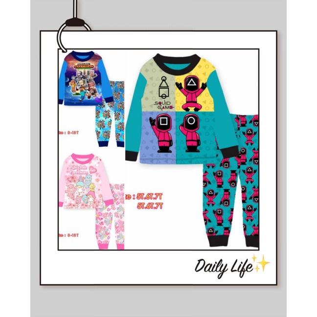 SG SELLER LTS Roblox Among us Mine Craft Long sleeve Kids Children ...