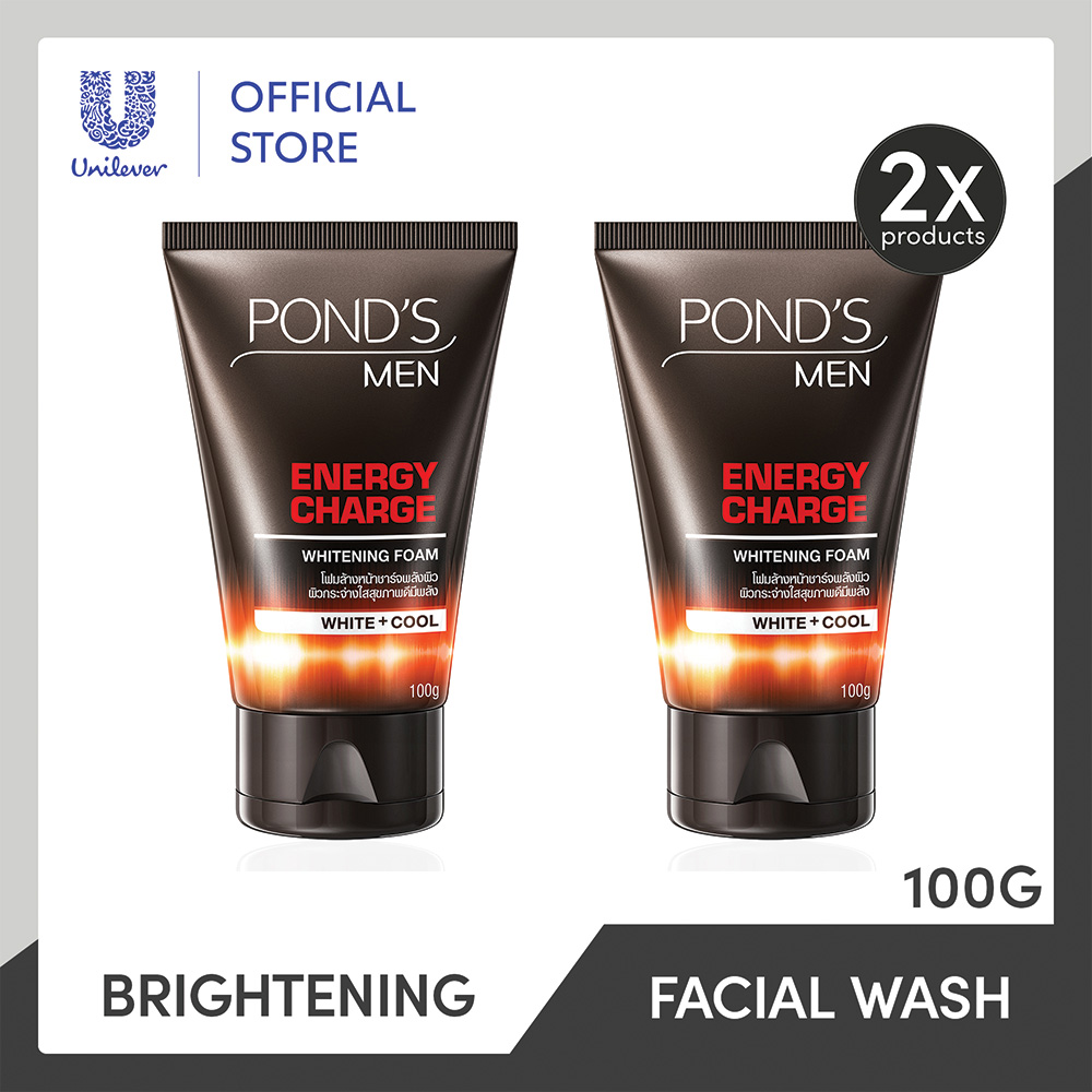 POND'S Men Energy Charge Brightening Facial Wash 100g x2 | Shopee ...