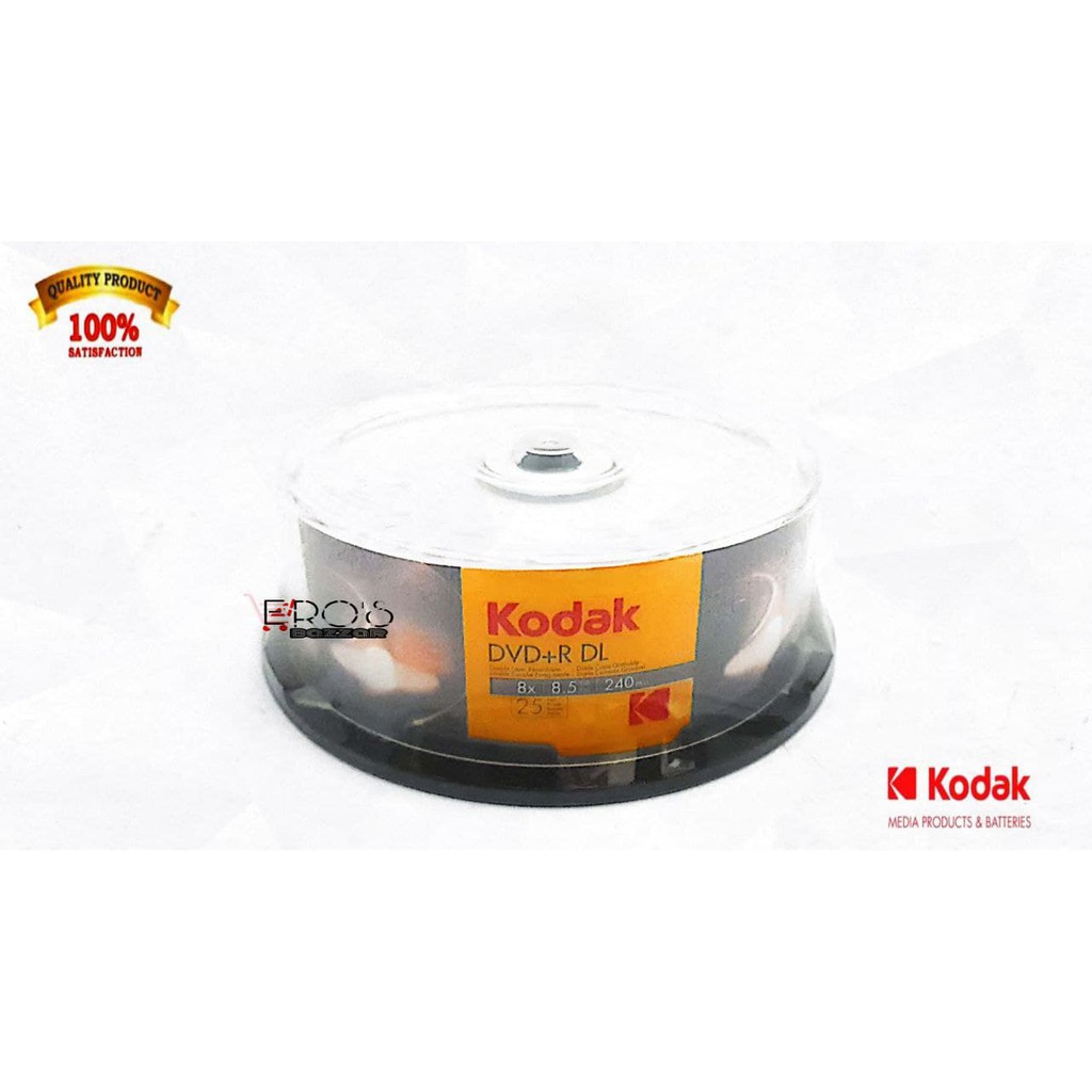 Kodak DVD+R DL 8.5GB Blank DVD Discs by 25 pcs. | Shopee Philippines