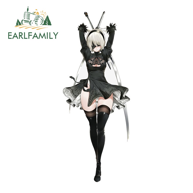 EARLFAMILY 13cm x 5.1cm NieR Automata 2B Render Car Stickers ...