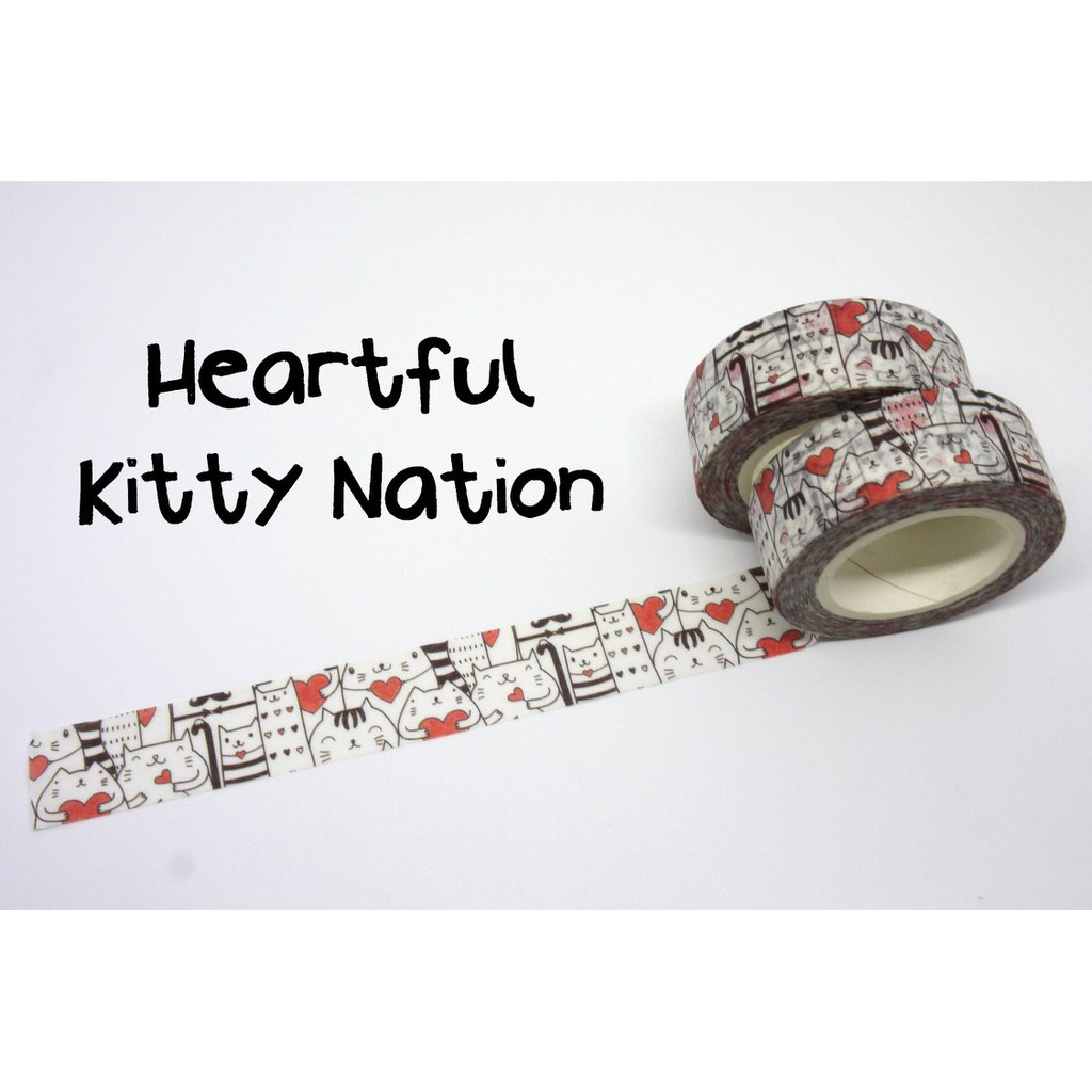Premium Chugoku Washi Tape - 15mm - Animals Cats Polar Bear Ducks ...