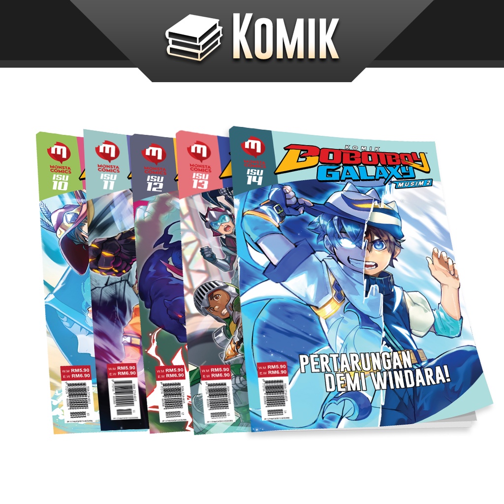 Boboiboy Galaxy Comic Season 2: Windara Bundle (Isu 10 - Issue 14 ...