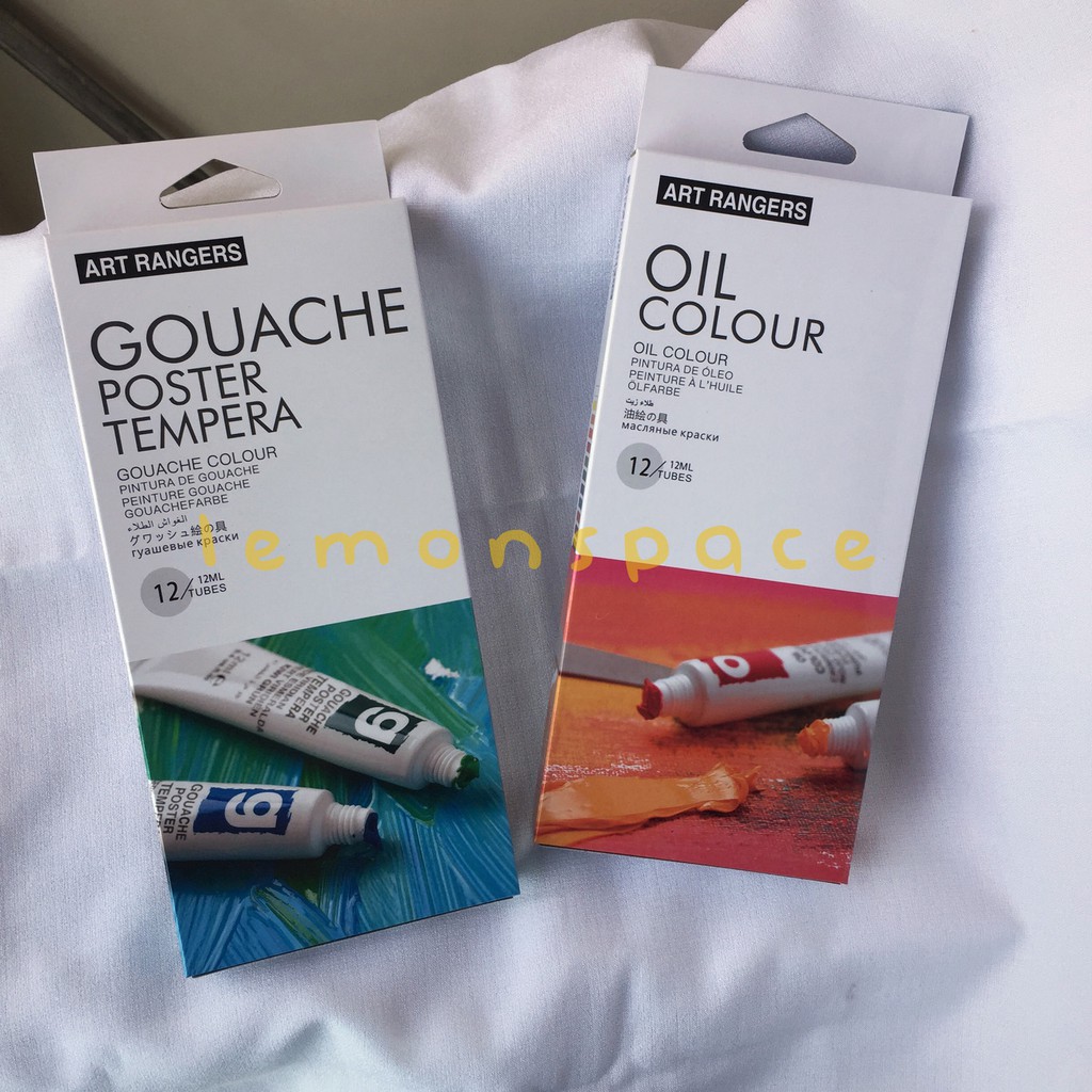 Art Ranger For Studio Oil and Gouache Paints set: 12 colors x 12 ml ...