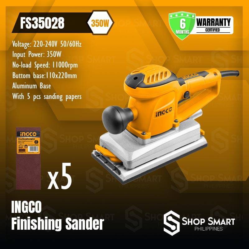 INGCO Finishing Sander 350w (FS35028) | Shopee Philippines