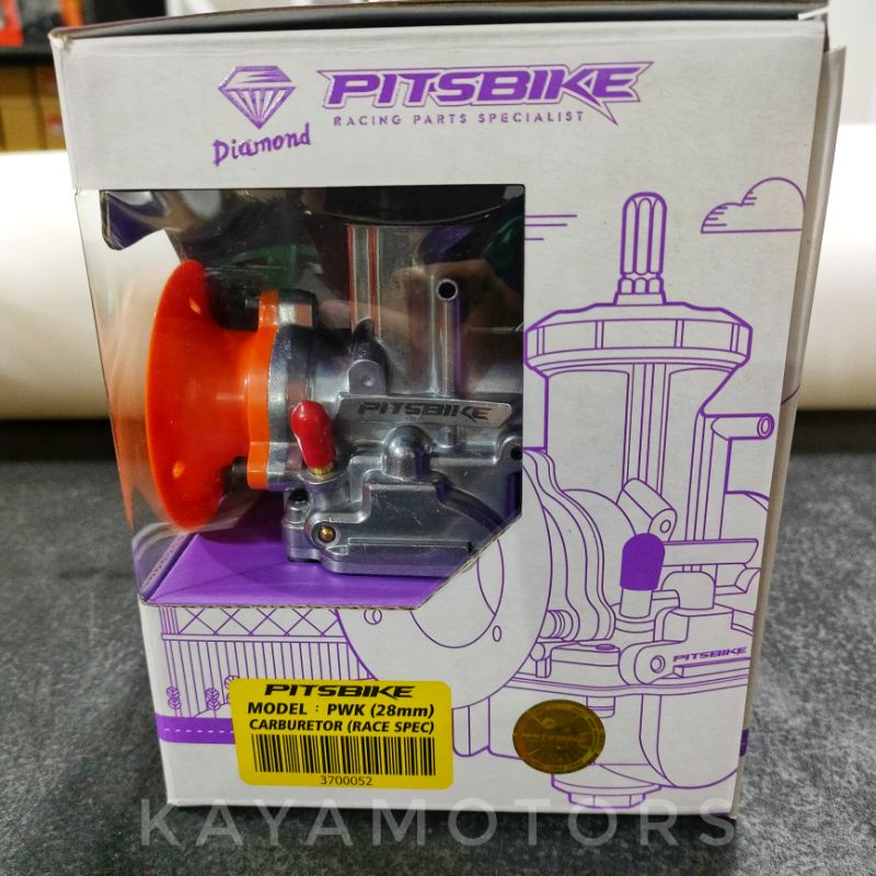 Pitsbike Diamond Pwk Flat carburetor 28mm/30mm with funnel (Race Spec ...