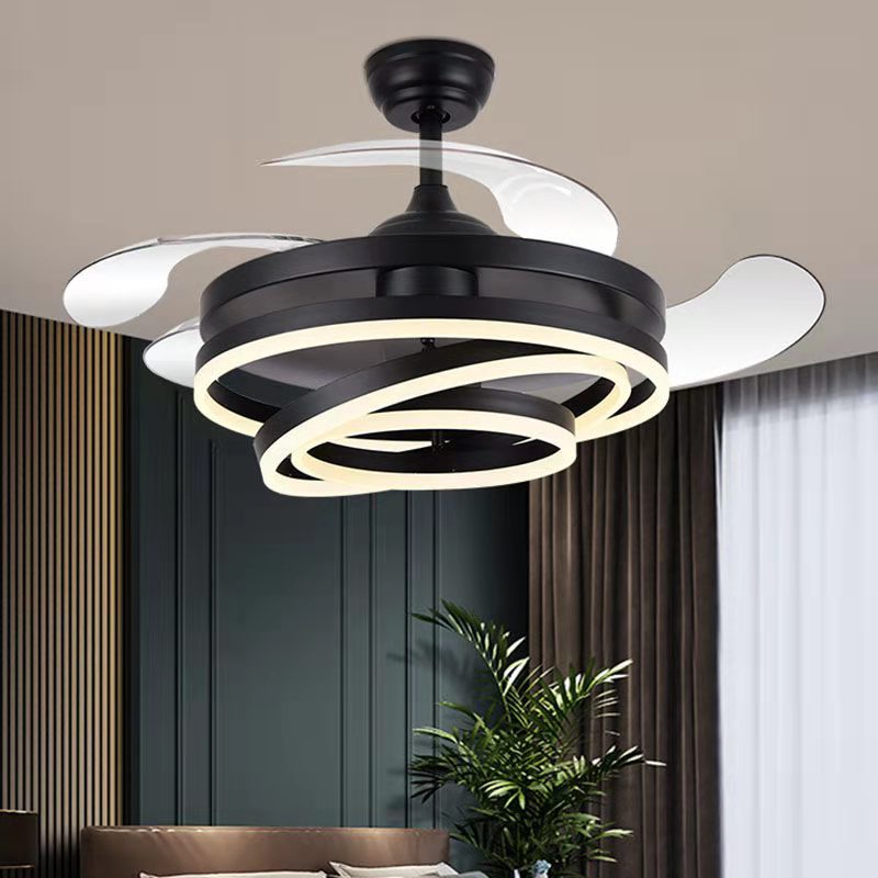 CHNT Ceiling Fan With Light Remote Control LED Chandelier For Living ...