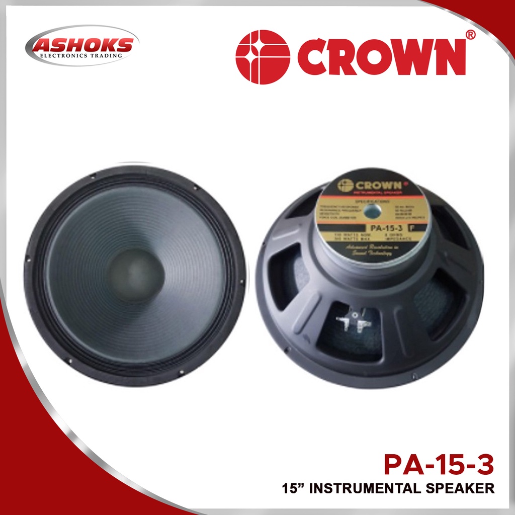 Crown Speaker / Crown instrumental Speaker PA-15-3 15 300 watts / Crown ...