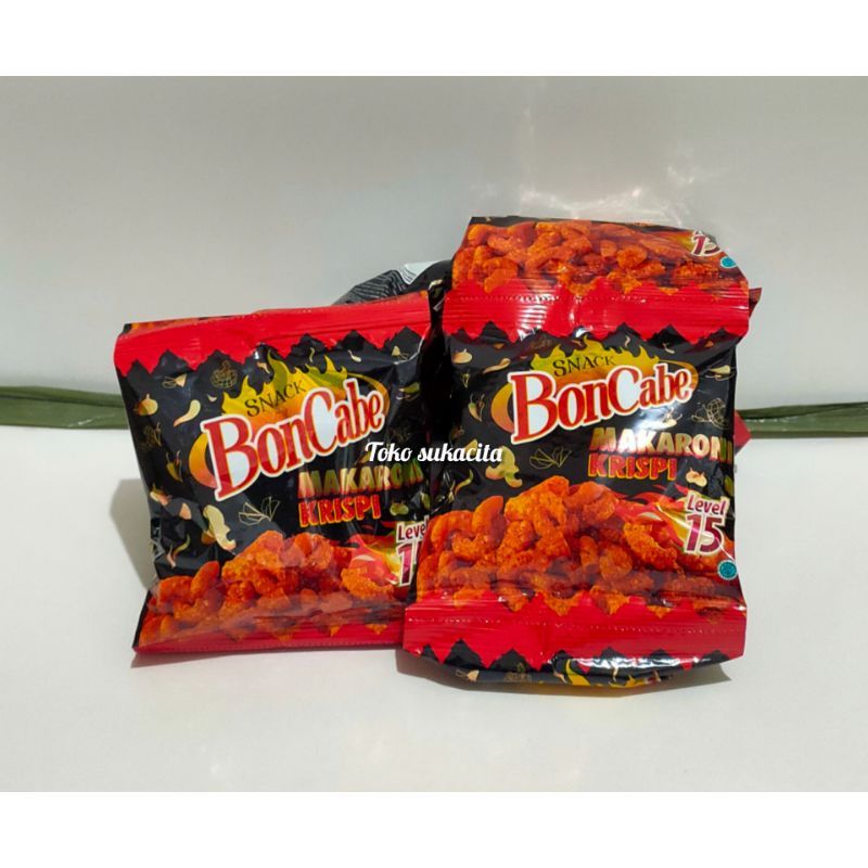 BonCabe snack crispy macaroni level 15 (10 sachets) | Shopee Philippines