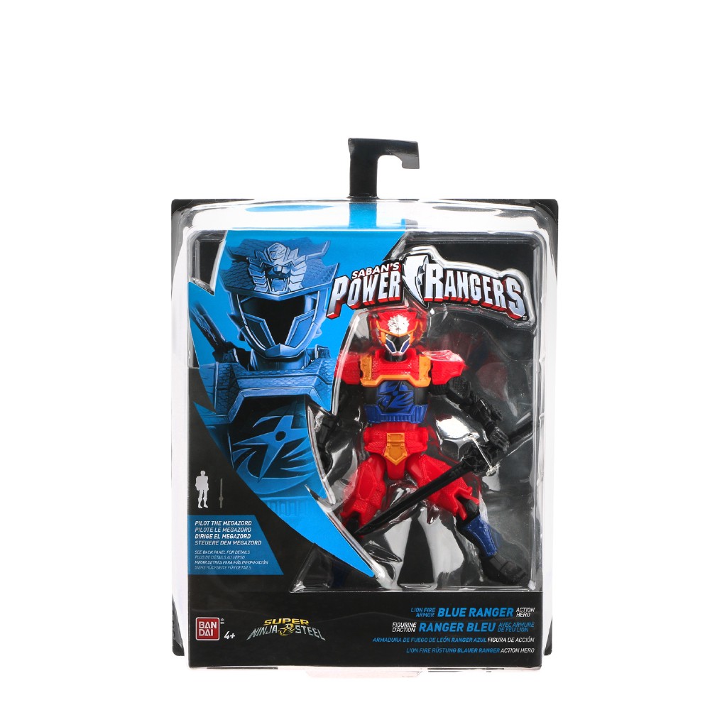 Power Rangers Super Ninja Steel Lion Fire Armor Blue Ranger | Shopee ...