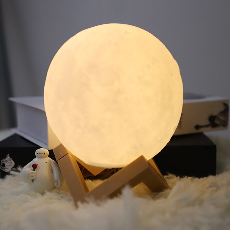 LED 3D Printing Moon Lamp Night Light Moon Ball Light Battery Powered ...