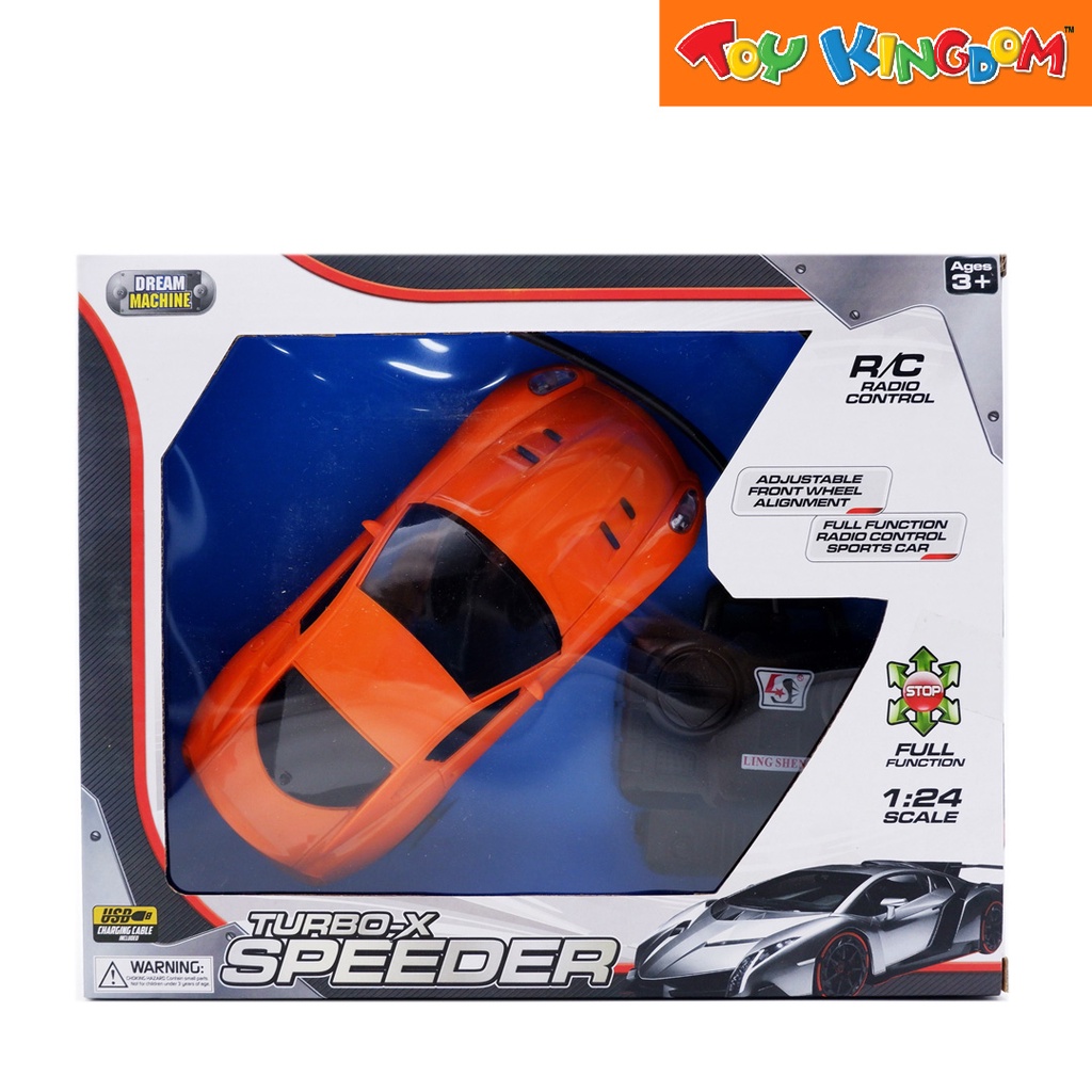Dream Machine Turbo X-Speeder Orange 1:24 Scale Remote Control Vehicle ...