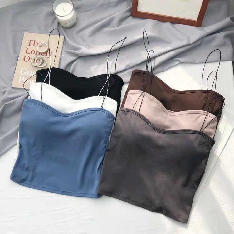 Aya Women's Beautiful Back Tube Top Chest Pad U-shaped Vest Sling Tank ...