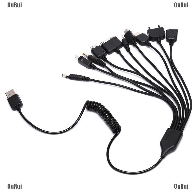HS Universal 10 in 1 Multi-Function Cell Phone Game USB Charging Cable ...