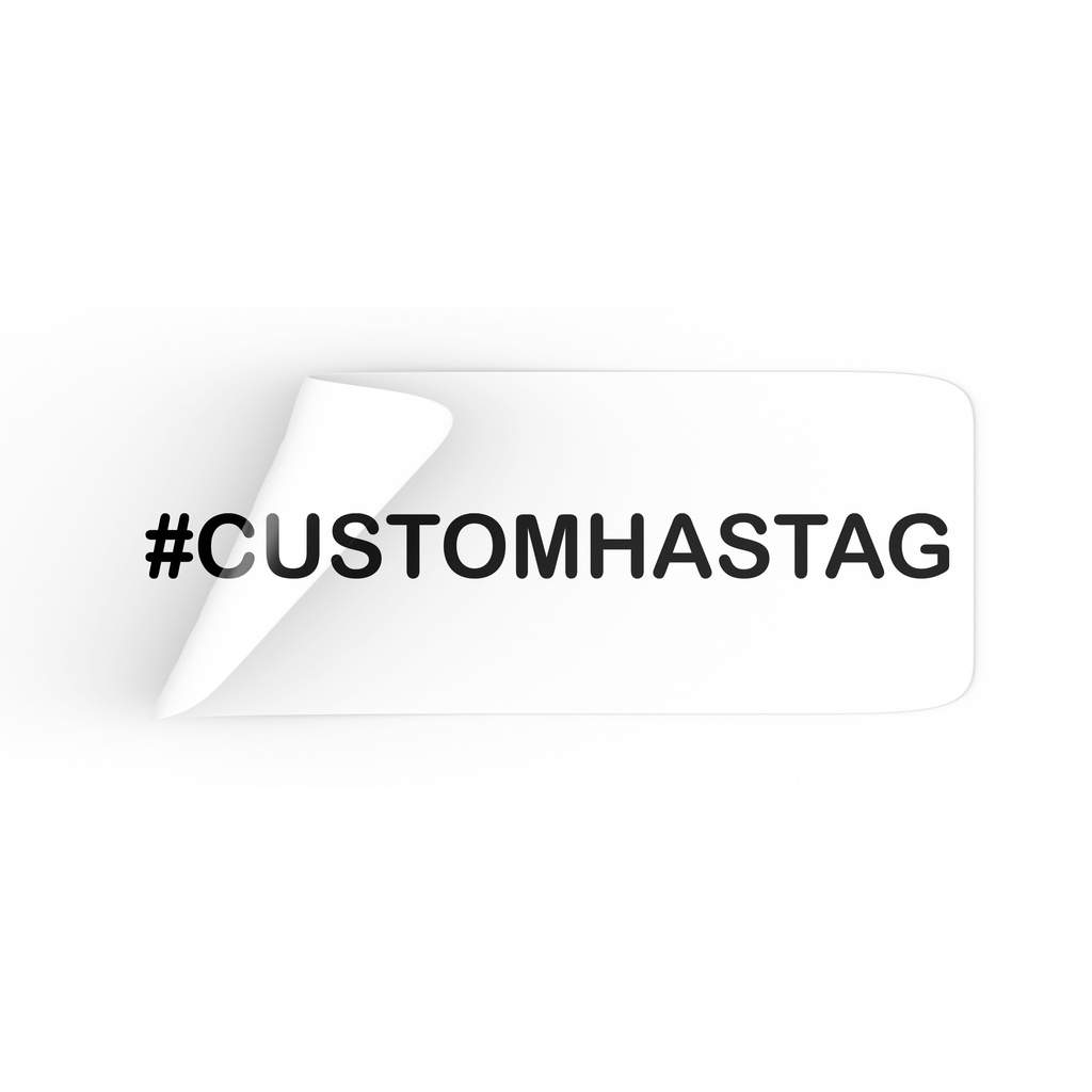 Custom Sign Sticker Oracal 8x22 cm - Find Us Logo Hashtag | Shopee ...