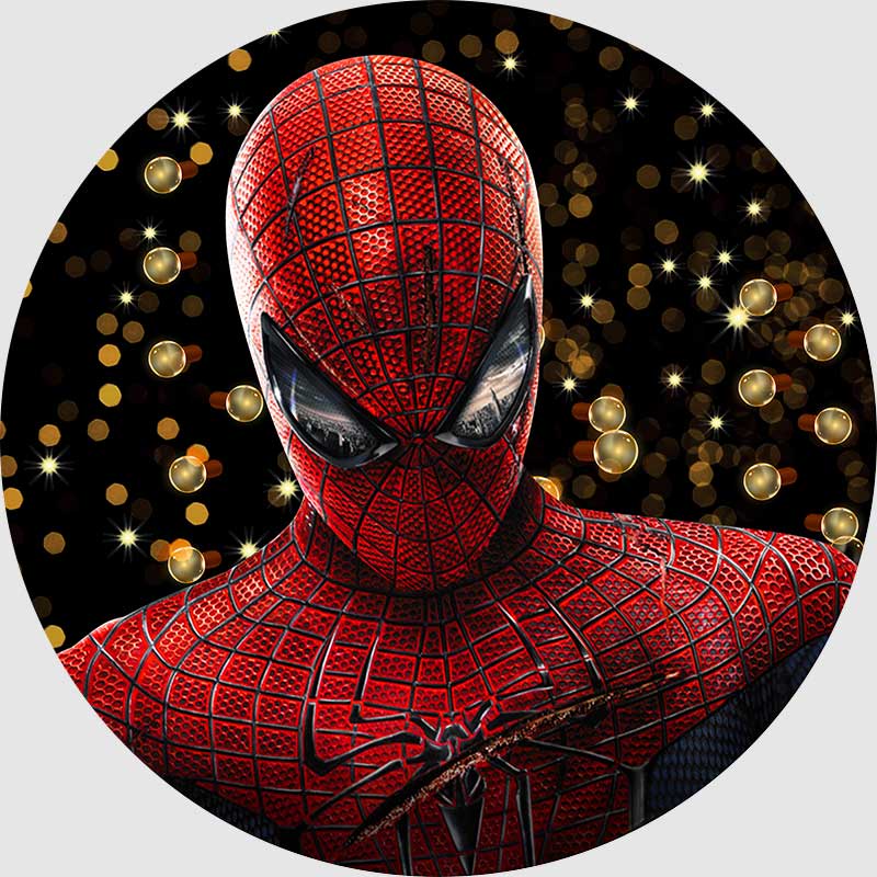 Round Design For Super Hero Spider Man Backdrop for Children Boys ...
