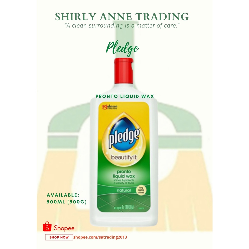 Pledge (Beautify it) Pronto Liquid Wax- Natural 500ml | Shopee Philippines