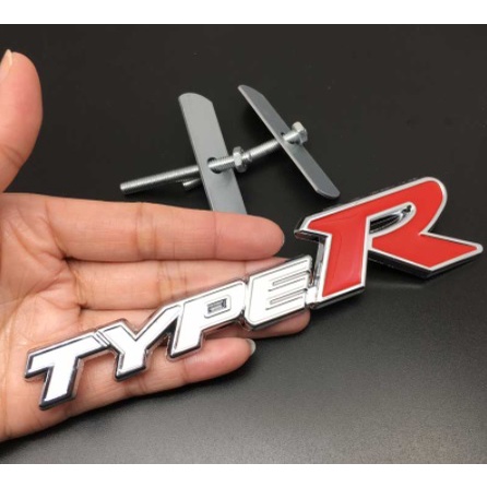 TYPE R Logo Front Grill Emblem Badge Sticker For Honda Model | Shopee ...