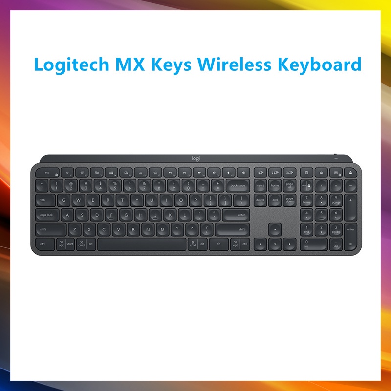 Logitech MX Keys Wireless Illuminated Keyboard Support Bluetooth ...