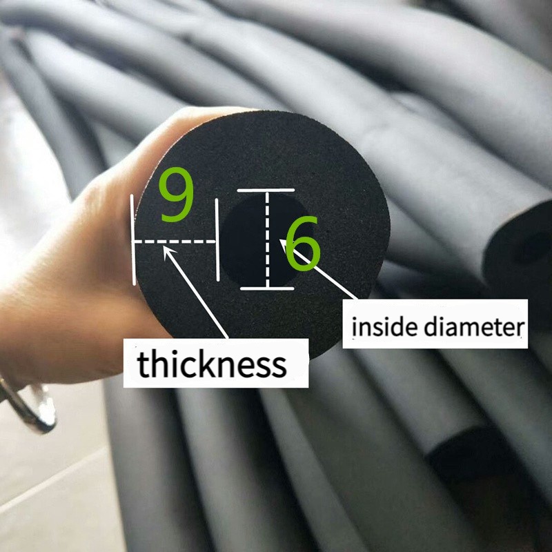 1.7/1.8M Insulation Pipe Sponge Rubber Pipe Black Waterproof Pipeline ...