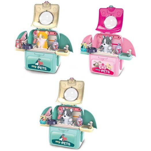 LUCKY-EJ THE PET SET BACKPACK TRANSFORMS TO CARRY PET PLAY SET HIGH ...