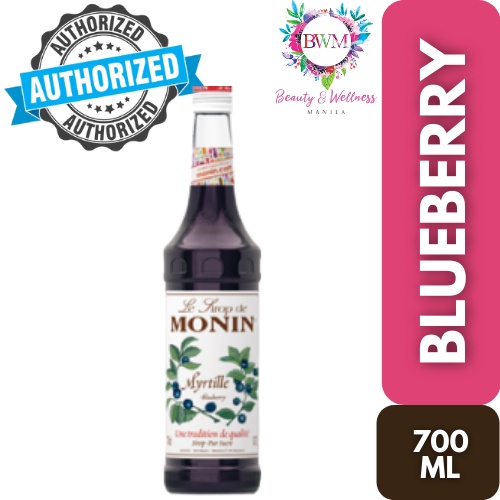Monin Gourmet Blueberry Flavoring Syrup in 700ml Glass Bottle | Shopee ...