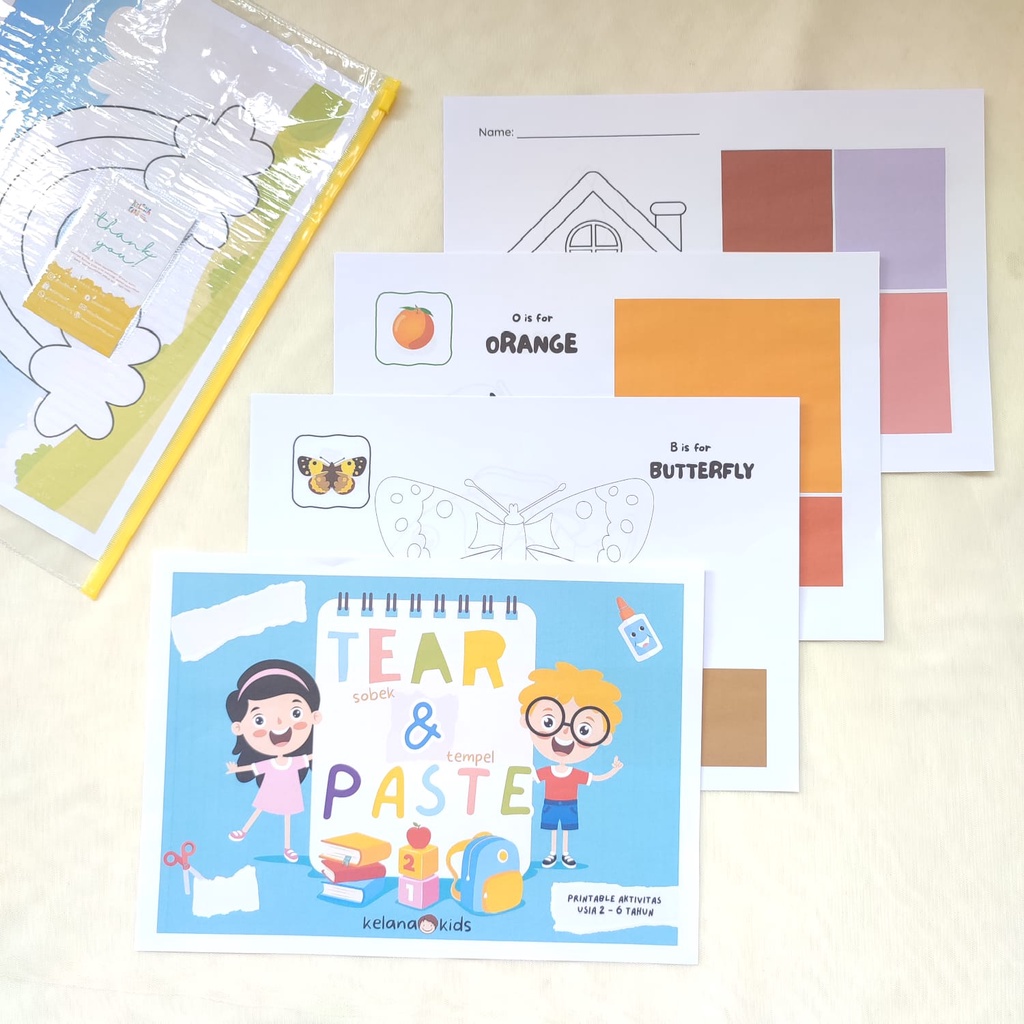 Printable Worksheet Tear & Paste Activity - 15sheets Torn & Paste ...