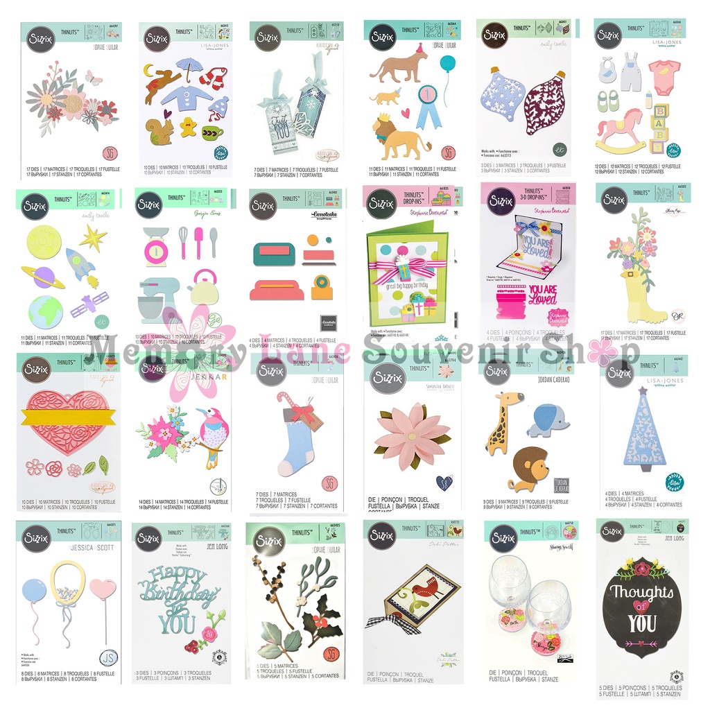 Sizzix Thinlits Dies Sets # 3 | Shopee Philippines