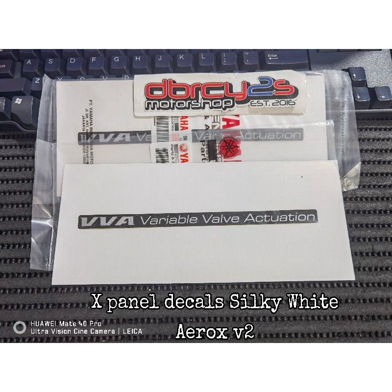 Genuine X Panel Decals VVA Silky White (2pc) Aerox v2 | Shopee Philippines
