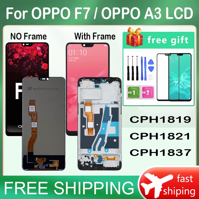 For OPPO F7 CPH1819 / OPPO A3 CPH1821 CPH1837 LCD Display Screen With ...
