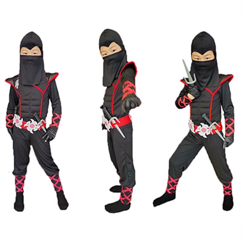 Costume Ninjago Ninja Kids Boys Assassin Cosplay Carnival Ninja Party ...